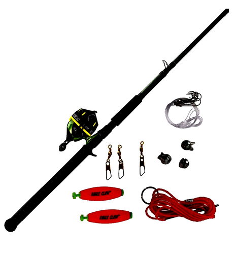 ZEBCO 606 BIG CAT SPINCAST COMBO 7' 2 pc with Tackle Kit 20 lb test ...