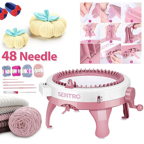 Sentro Knitting Machine 48 Needles Crochet Machine with Row Counter for ...