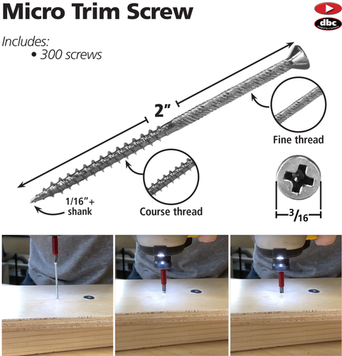 FastCap Micro Trim Screw 300 Pack | eBay