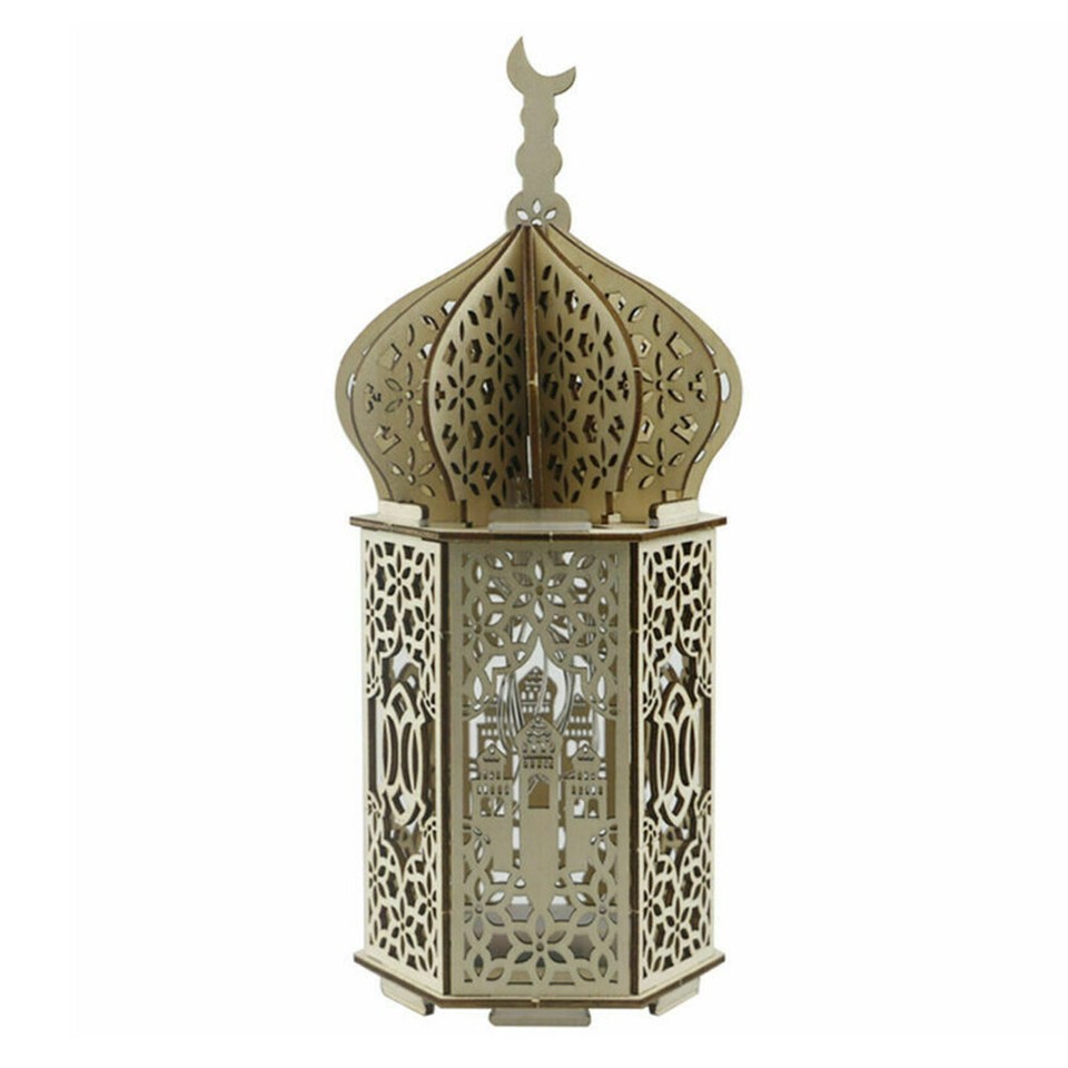 Eid Mubarak Muslim LED Night Light Ramadan Lamp Decor Lights Wooden ...