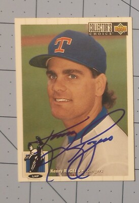 1994 Upper Deck CC #242 Kenny Rogers (Texas Rangers) autographed ...