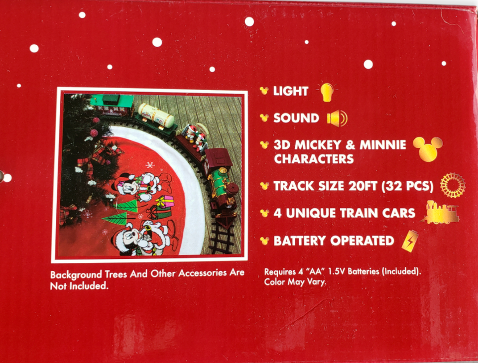 Disney Mickey Mouse Holiday Express Christmas 36 PC Train Set Series 3 ...