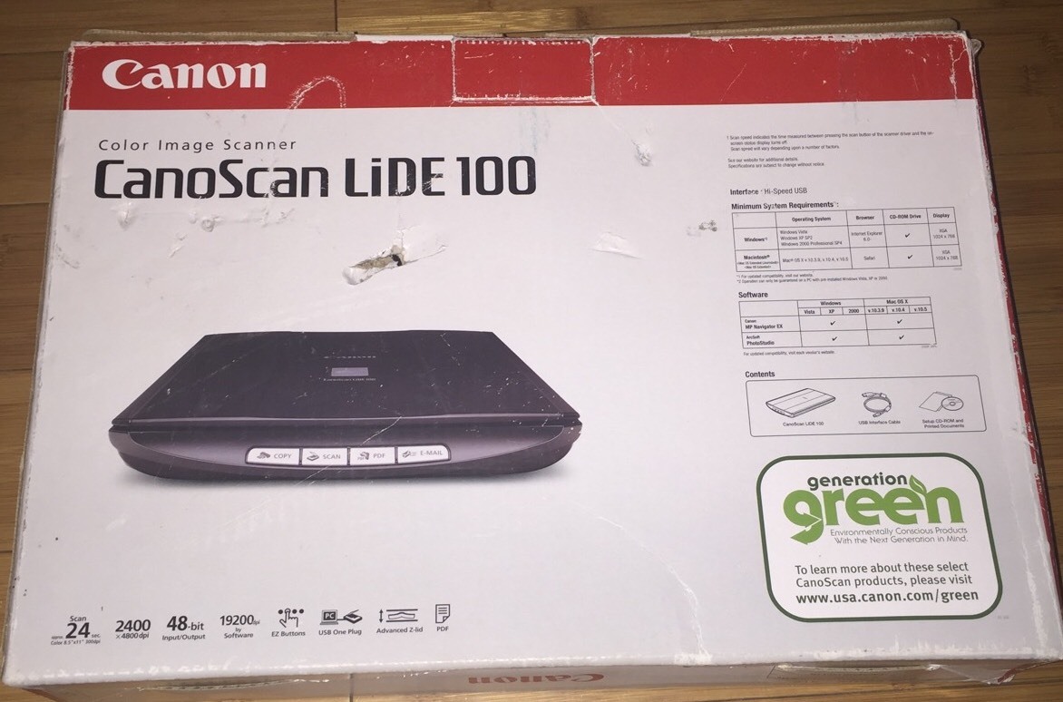 Canoscan Lide 100 Canon Scanner Installation Software