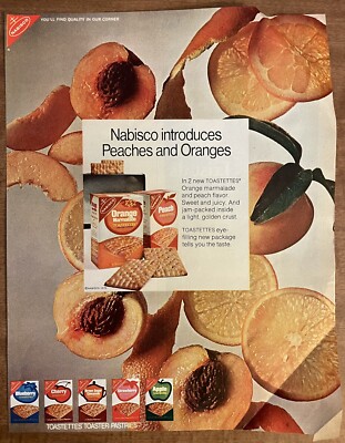 1970 Nabisco Peaches and Oranges Toastettes Toaster Pastries Vintage ...