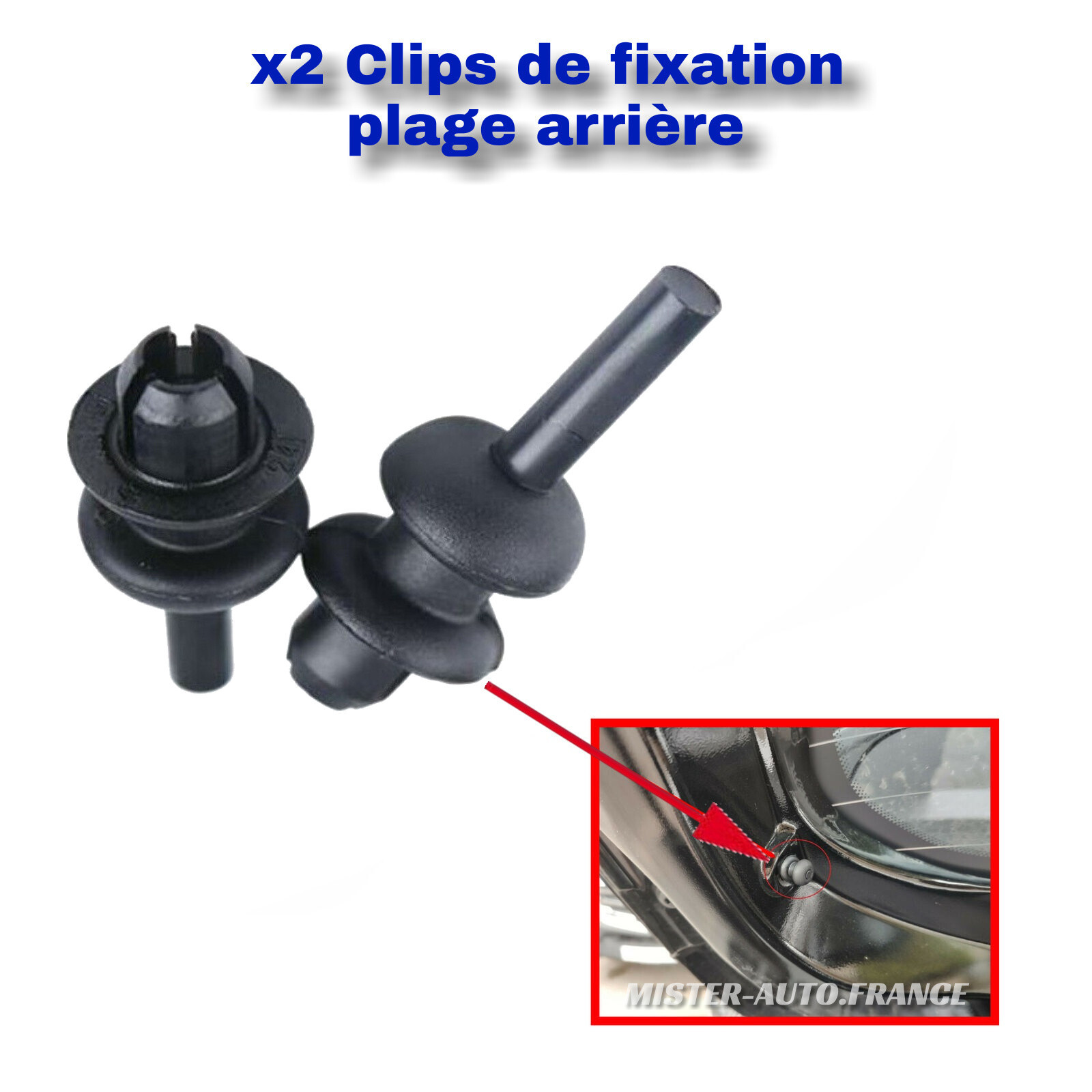 x2 Clip Fixation Plage Arriere PEUGEOT/CITROEN Clips 207 208 DS C2 3008 ...