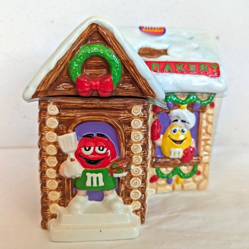 2003 M&M Log Cabin Bakery Ceramic Cookie Jar - New | eBay
