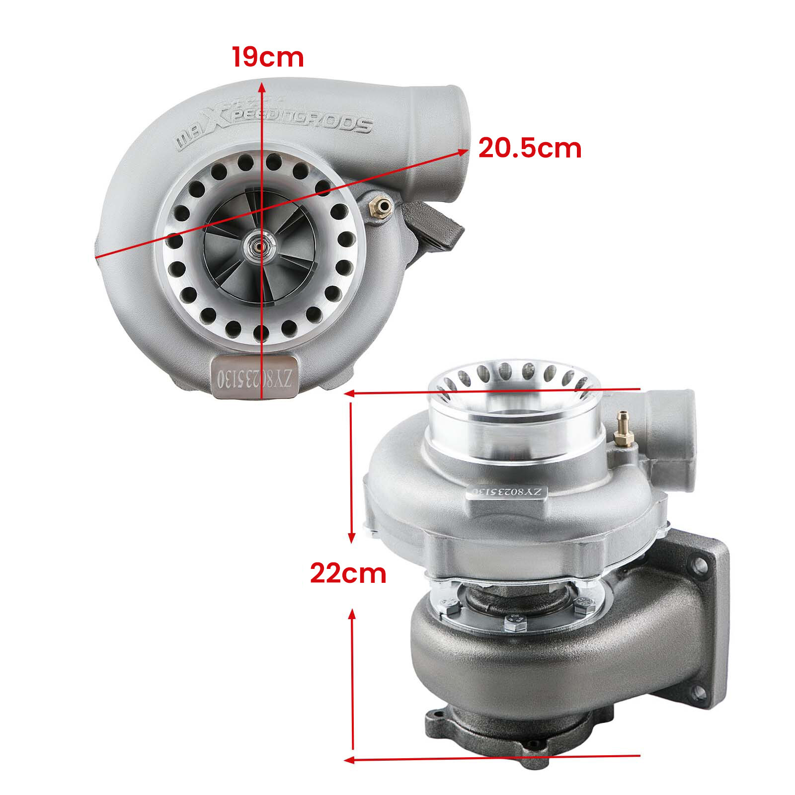 GT35 GT3582 T3 AR.70 /63 TURBO CHARGER 600HP ANTI-SURGE COMPRESSOR ...