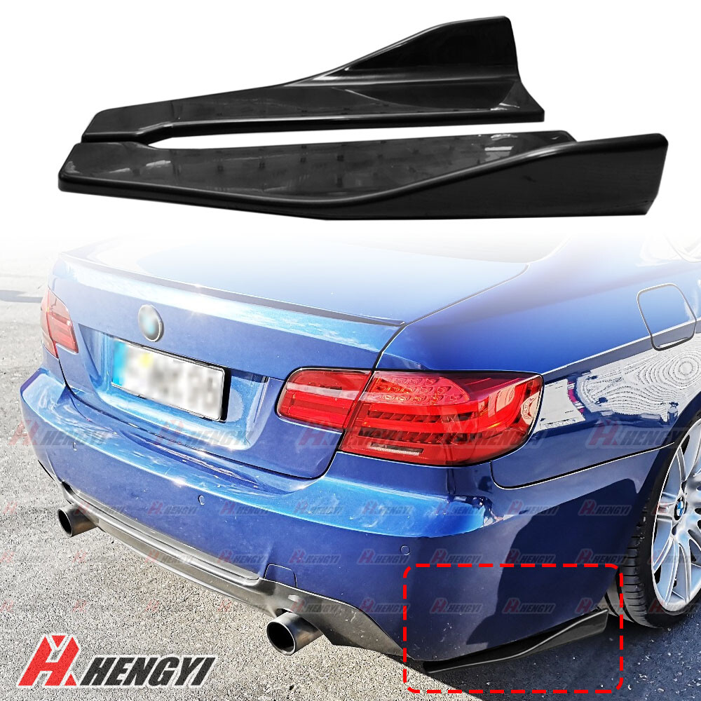 Gloss Black Rear Bumper Winglet Side Skirt Splitter For 07-13 BMW E92 ...