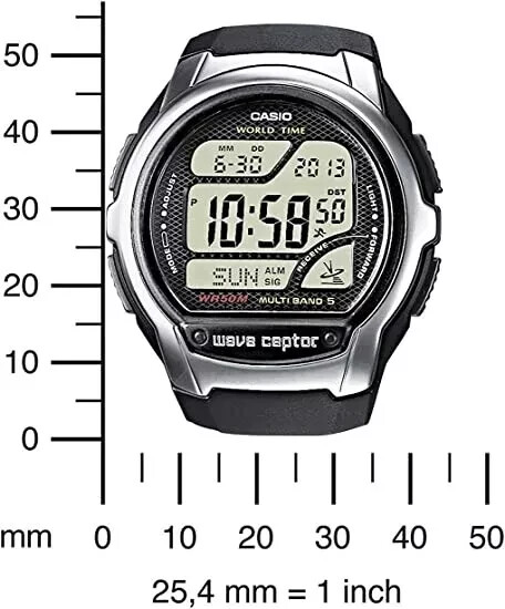 CASIO WAVE CEPTOR WV-58U-1AVES Radio Men's Watch New in Box Casio ...