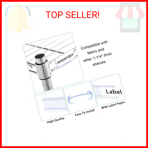 30Pcs Plastic Wire Shelf Label Holder,Wire Rack Holders with 30Pcs ...