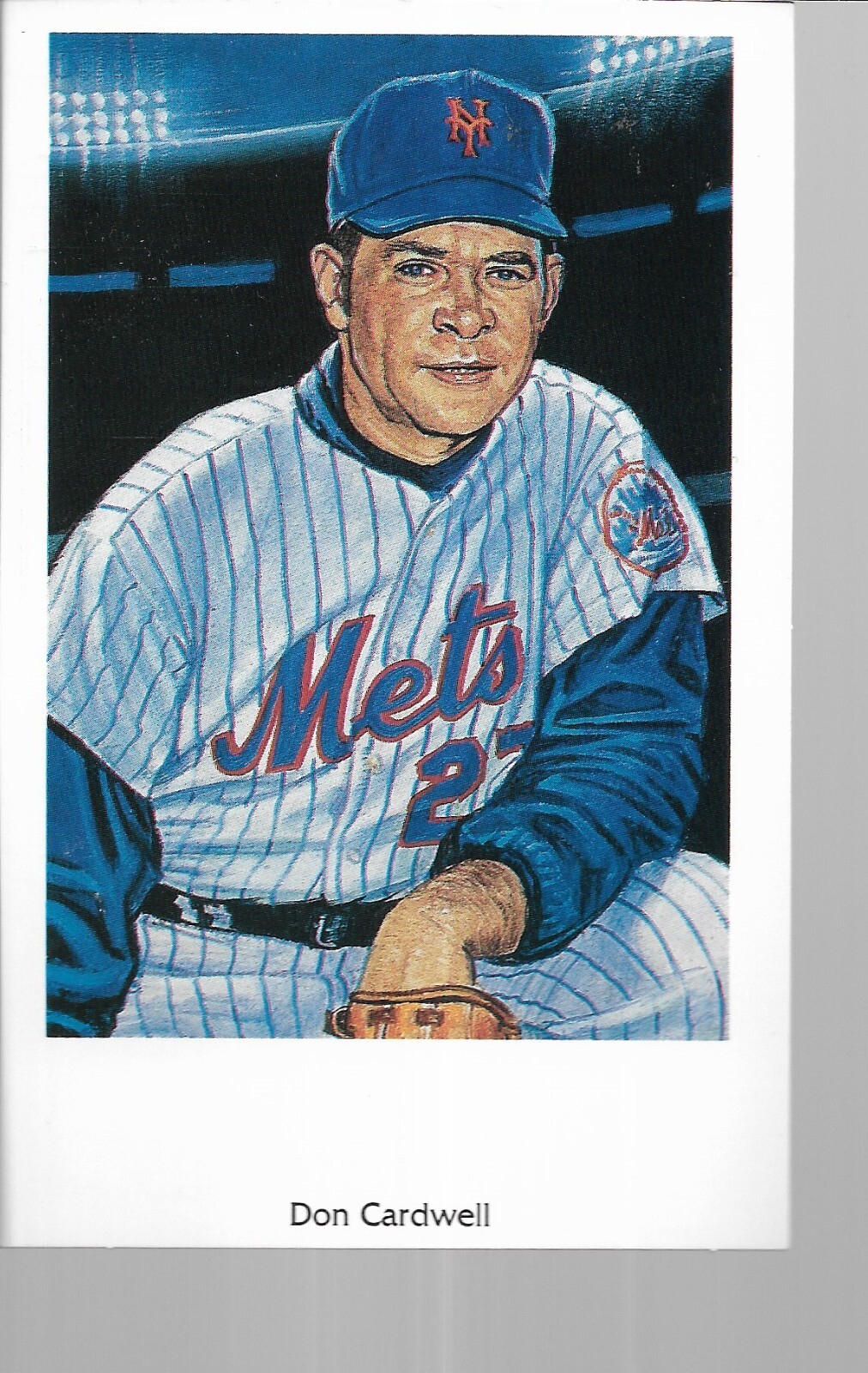 1969 NEW YORK METS RON LEWIS POSTCARD DON CARDWELL | eBay