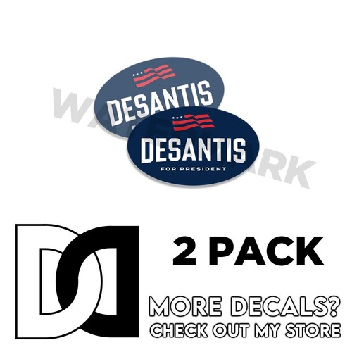 DeSantis For President OVAL Stickers BLUE Decals - Freedom 5x3 2 Pack ...