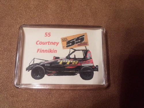 COURTNEY FINNIKIN 55 F2 SHALE CAR Brisca stock car racing pin badge ...