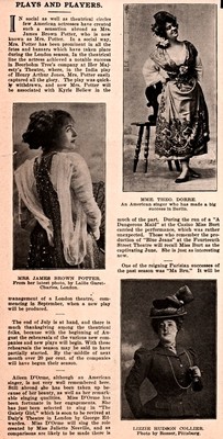 1899 MAGAZINE PHOTO TEXT ACTRESSES COLLIER POTTER DORRE | eBay