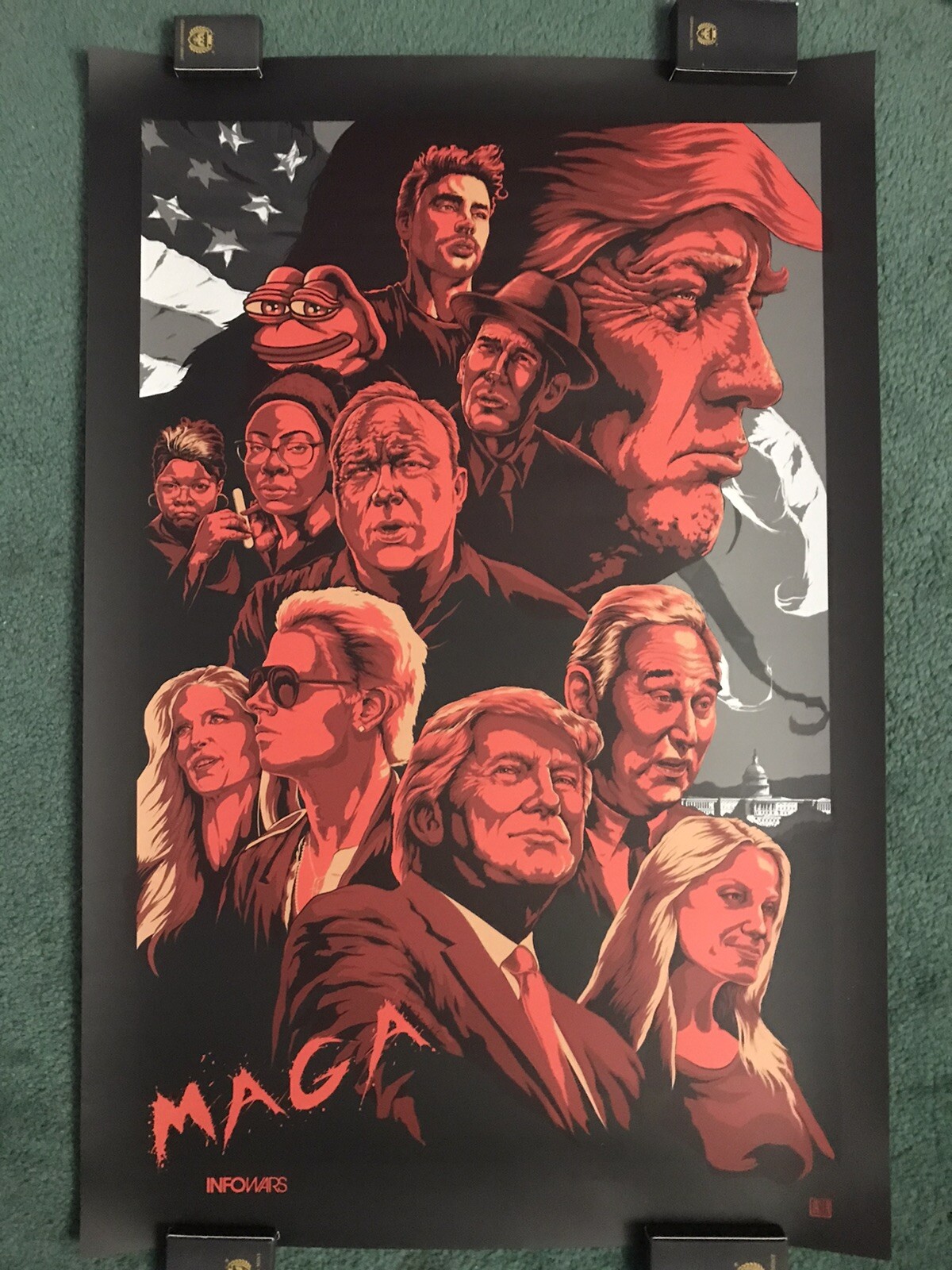 Infowars MAGA Poster Alex Jones Donald Trump | eBay