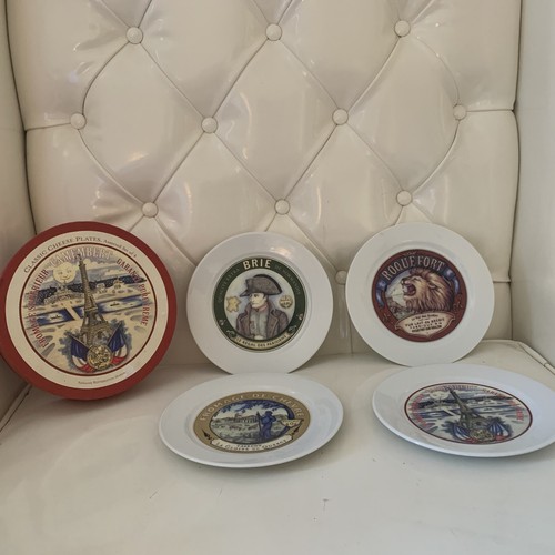 RESTORATION HARDWARE set of 4 Classic cheese appetizer plates 7 ¾ ...