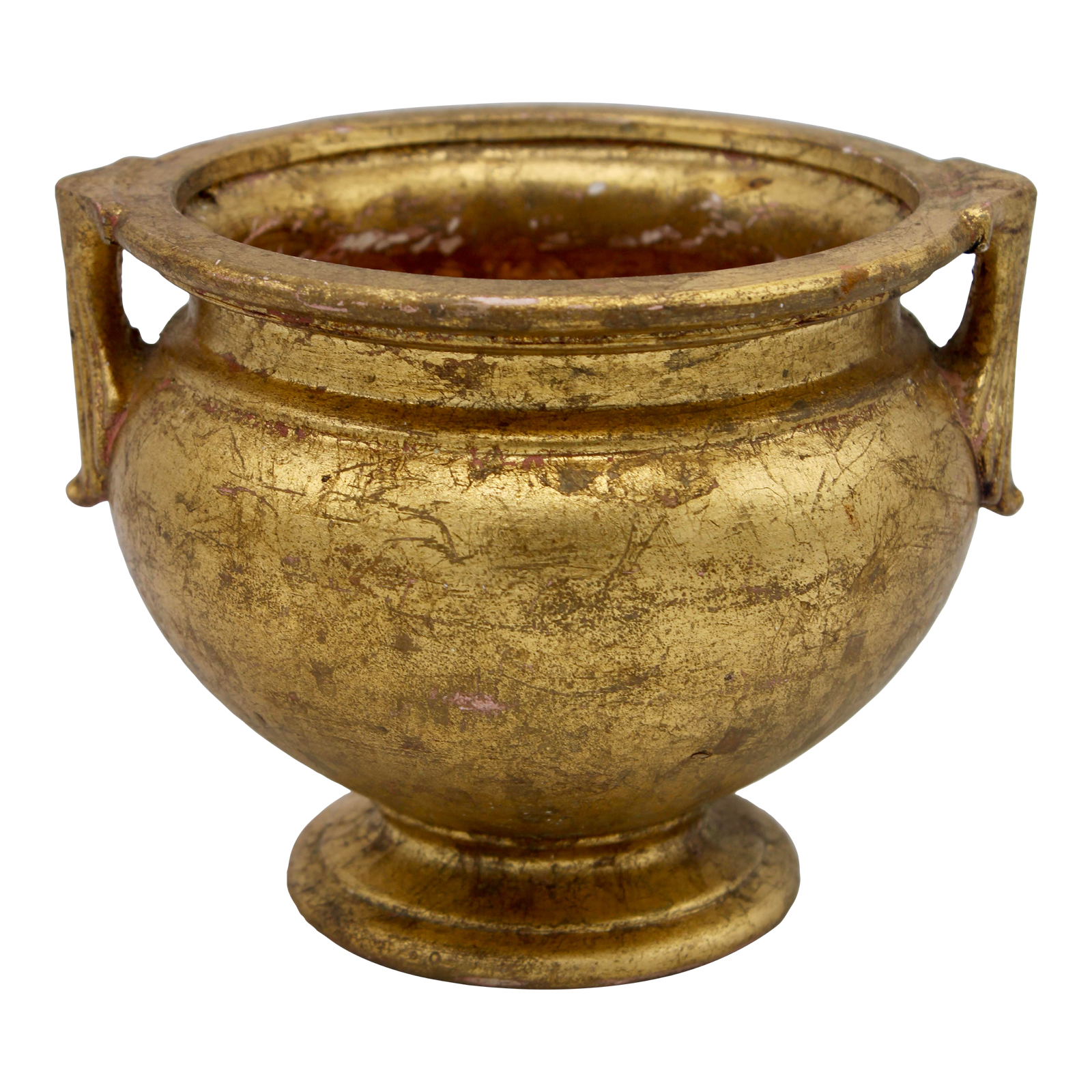 Antique Italian Gold Leaf Gilt Terra Cotta Cachepot | eBay