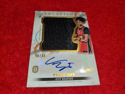 2023 TOPPS INCEPTION OVERTIME CARD TYLER BEY RC AUTO JUMBO RELIC 55/99 ...