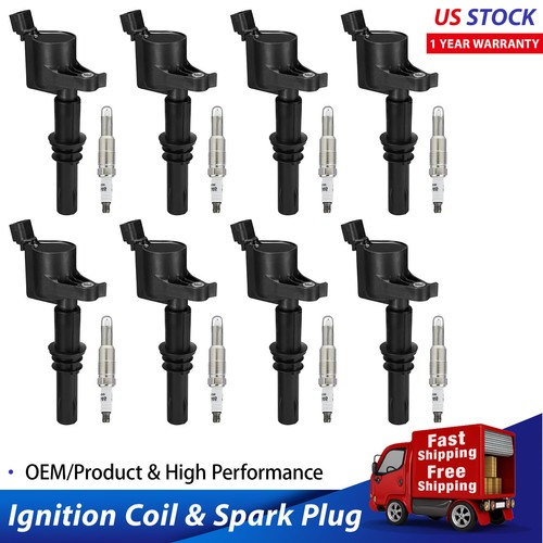 8Pack Ignition Coils and Iridium Spark Plugs For Ford F150 5.4L 2004 ...
