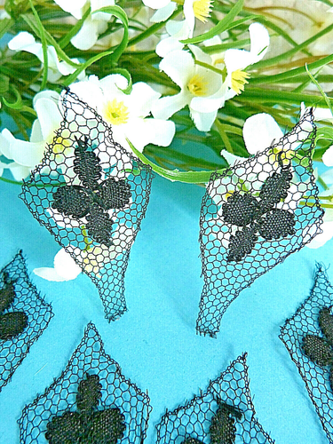 084B/Splendid Delicate Inlay Lace Tapered Thread Silk Period Art New | eBay