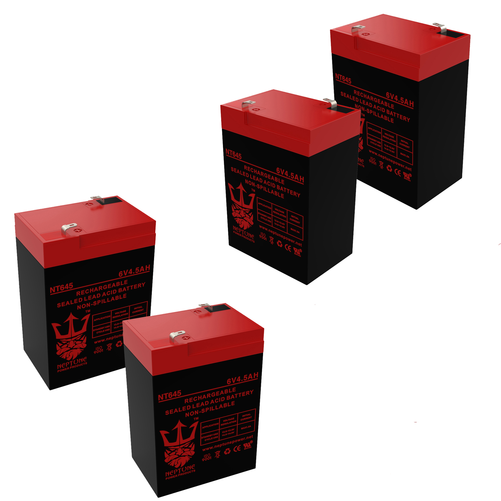 6V 4.5AH SLA Battery Replaces UB645,ELB06042,YT-645, PS-640, 3FM,CP645 ...