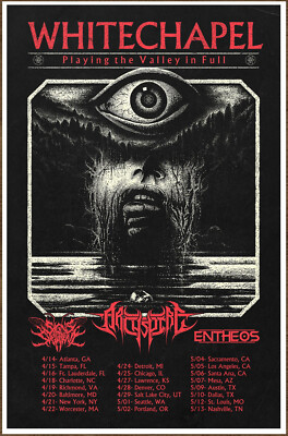 WHITECHAPEL ARCHSPIRE SIGNS OF THE SWARM Tour 2023 Ltd Ed RARE Poster ...