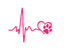 Heartbeat Lifeline Paw Print Car Decal Sticker Cat Dog Vinyl Heart Love ...
