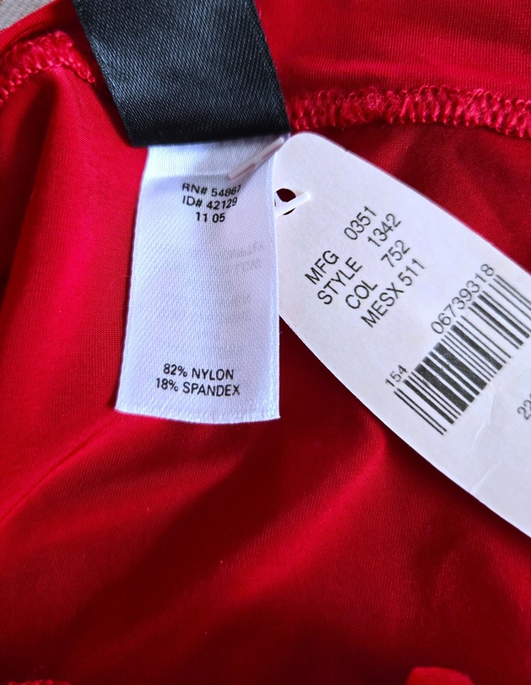 NWT Vintage Victoria's Secret Body by BBV Red Silky Nylon Low Bikini ...