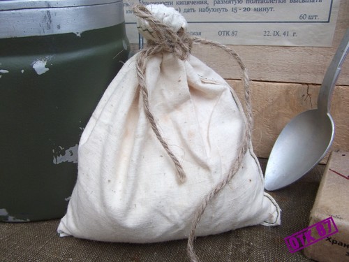 Medium white cotton calico ration bag, WW2 Red Army reproduction | eBay