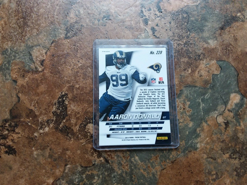 2014 PRIZM AARON DONALD RED & GOLD ROOKIE PRIZM CARD WITH COATING | eBay