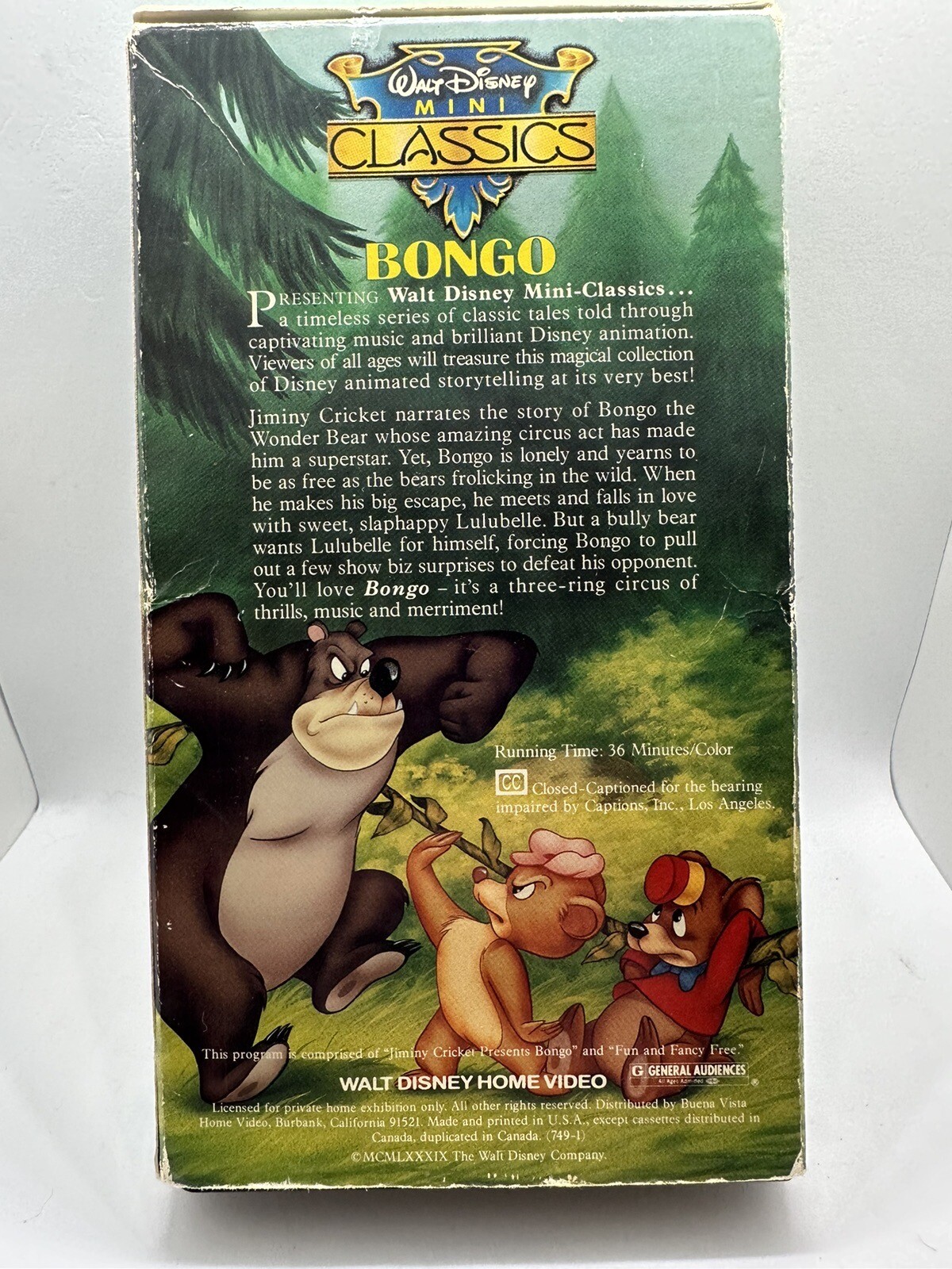 Walt Disney Mini Classics - Bongo (VHS, 1991). 12257749038| eBay
