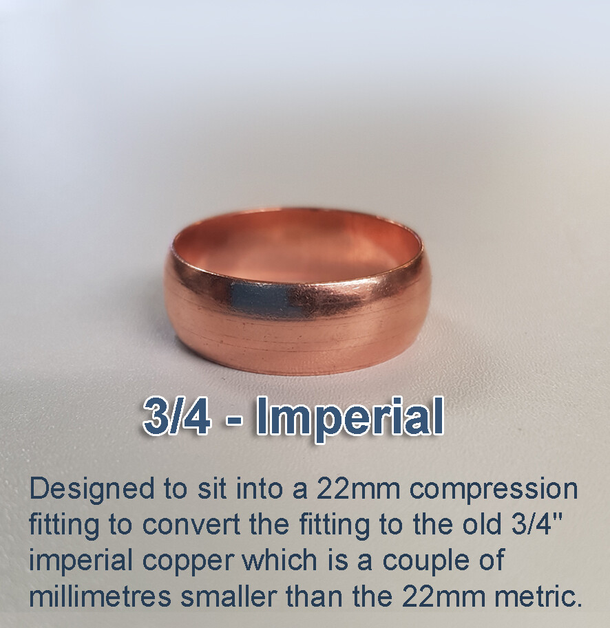 Copper Compression Olives 8mm 10mm 15mm 22mm 28mm & 3/4 (imperial ...