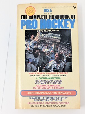 The Complete Handbook of Pro Hockey 1985 Season by Zander Hollander ...