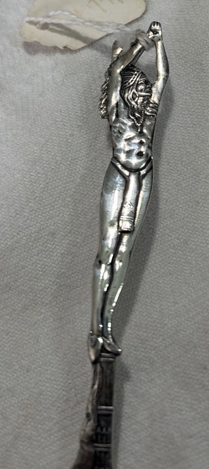 Vintage Sterling Silver Souvenir spoon Native American Full Figure ...