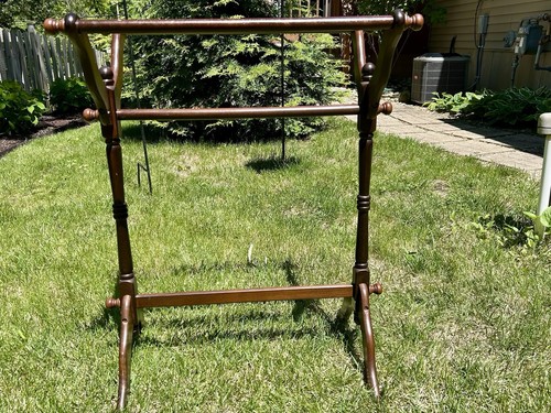 Vintage Wooden Quilt Rack Stand for Bedspread Storage/Display 31”H-25 ...