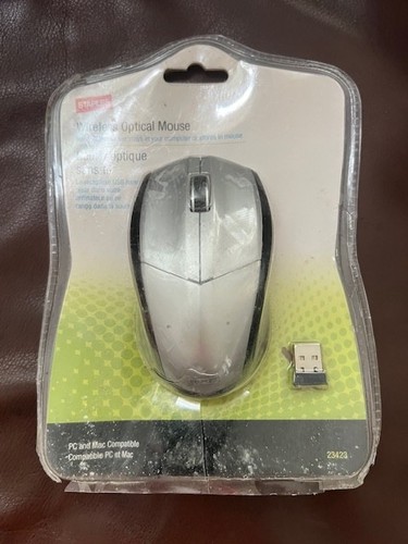 Staples Wireless Optical Mouse PC Mac USB receiver GREY NEW | eBay
