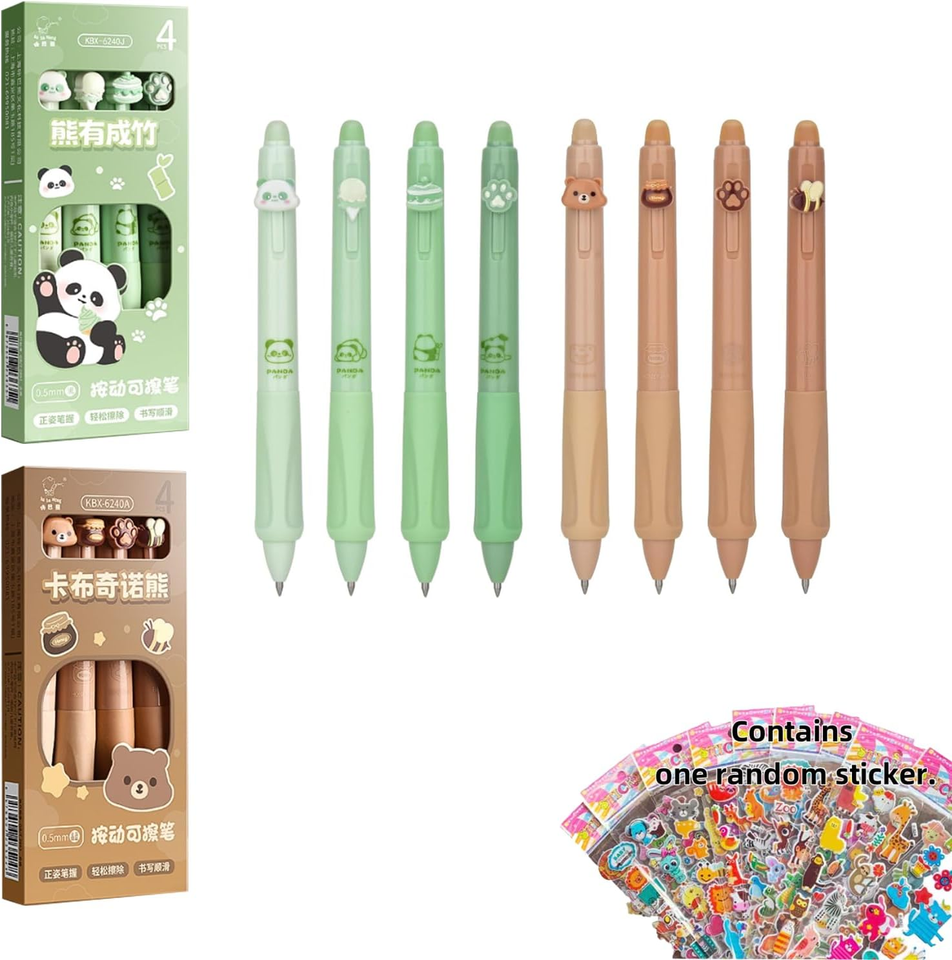 LIANRISES 8Pcs Rub Out Pens Erasable Pens Blue 0.5Mm Erasable Gel Pens ...