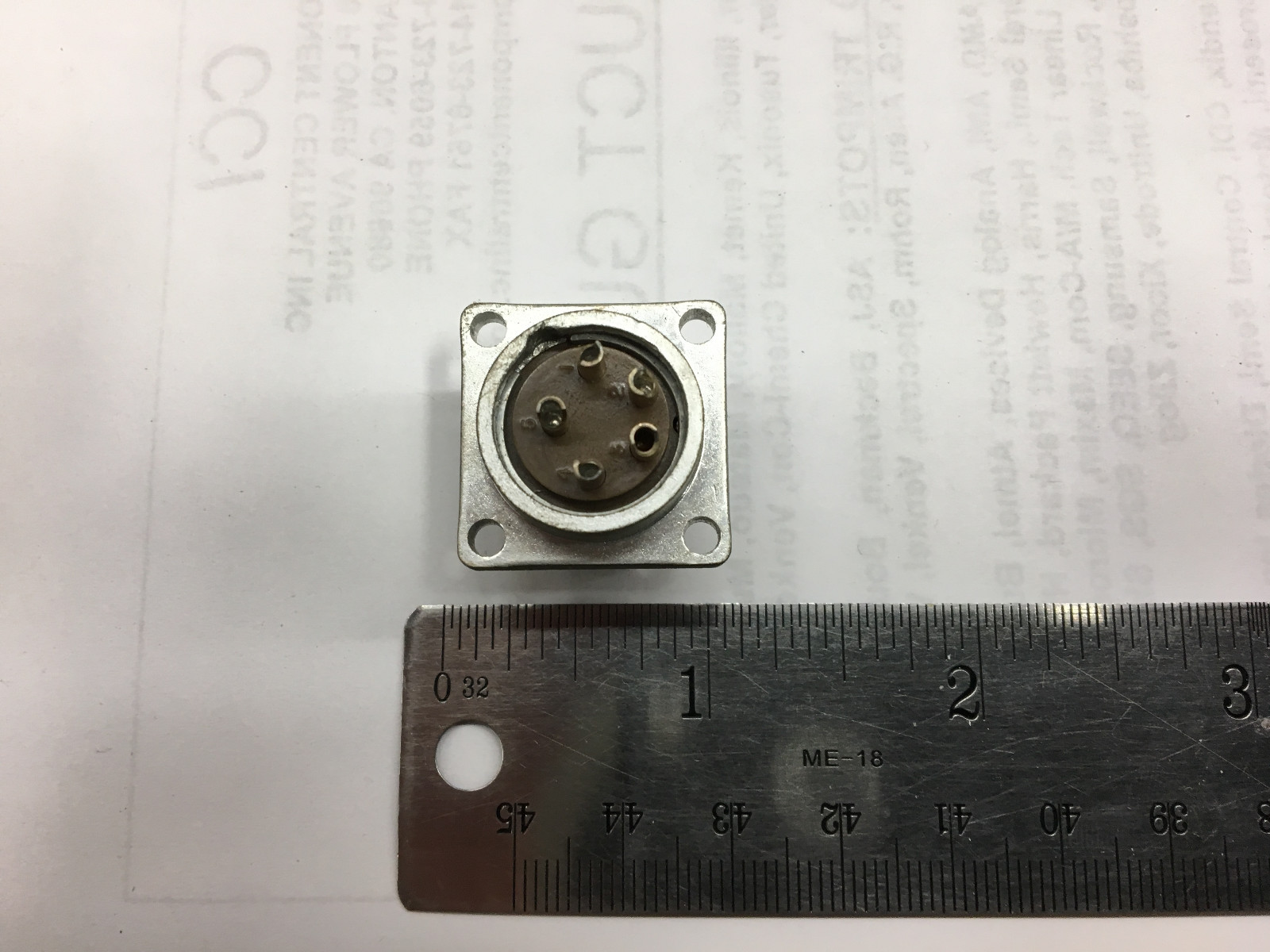 ITT Cannon Wk-5-32s 5 Pin Panel Mount Male Connector Set of Two for ...