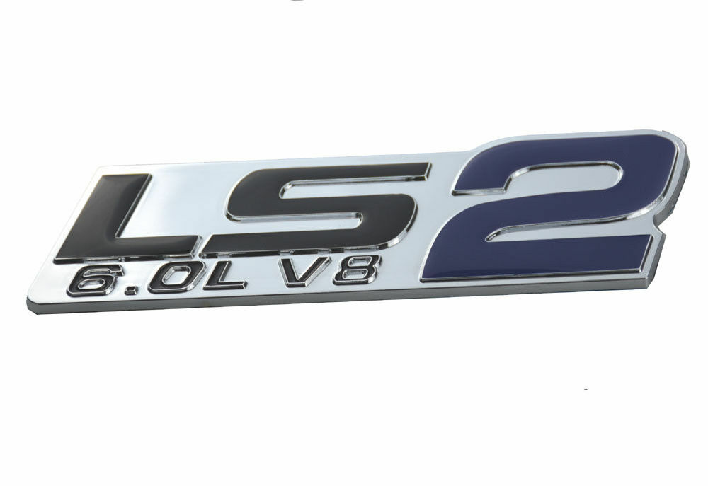 1X OEM LS2 6.0L V8 Emblem Engine Badge For car Nameplate new (Blue) | eBay
