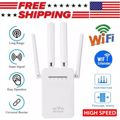 1200Mbps WiFi Range Extender Repeater Wireless Amplifier Router Signal ...