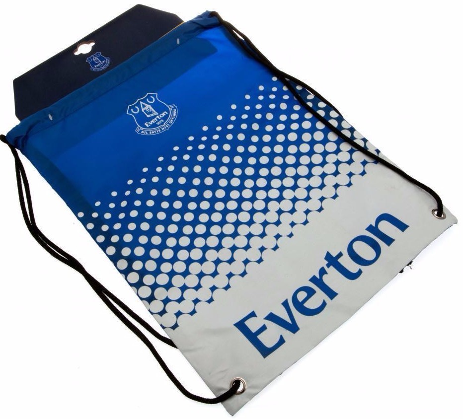 EVERTON FC EFC BLUE - WHITE GYM BAG SPORT PE KIT DRAWSTRING SWIM BAG FD ...
