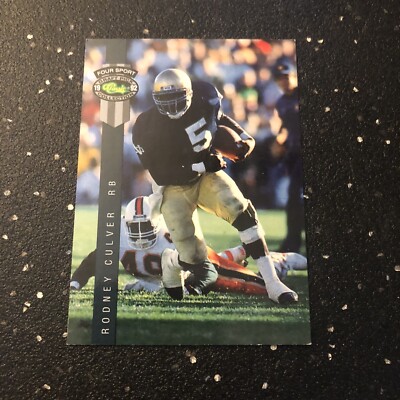 Rodney Culver RC 1992 Classic Football 4 Sport #116 NFL Indianapolis ...