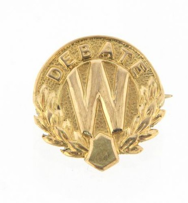 Debate Team Victory Pin Fine Gold Pin 14k Yellow Gold .5" Inch | eBay
