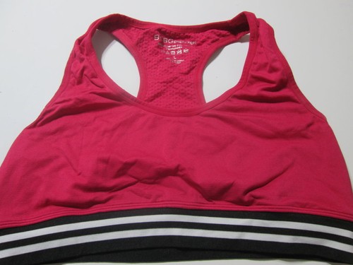 BCBGeneration Sport Bra Size L Red Wireless Unlined Racerback Pullover ...