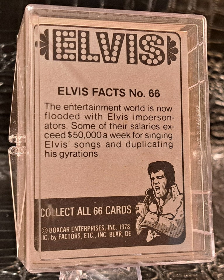 COMPLETE Set 1978 Elvis Presley Boxcar Trading Cards 1-66 RARE BOTH #24 ...