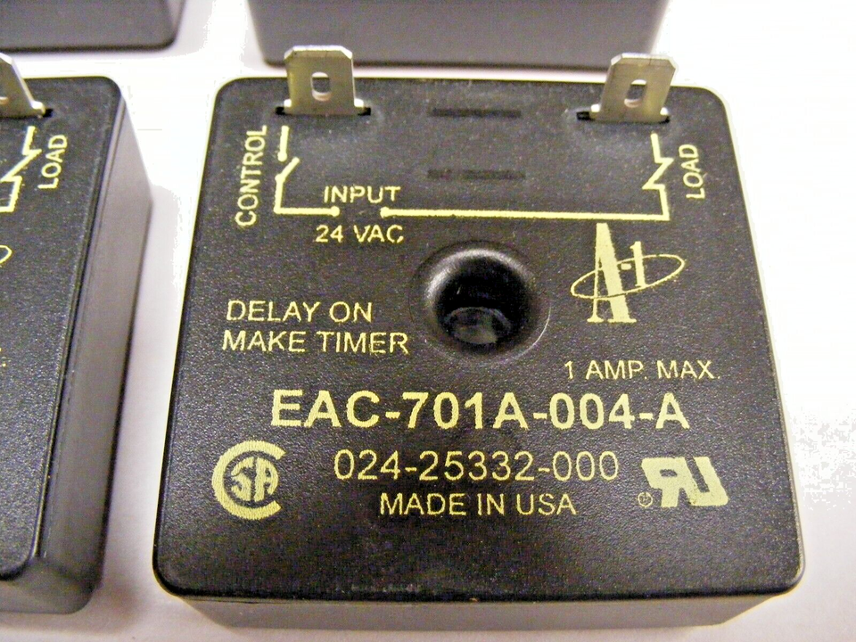 (4) EAC-701A-004-A Delay On Make Timer Relay 1 Amp 24 VAC NOS | eBay