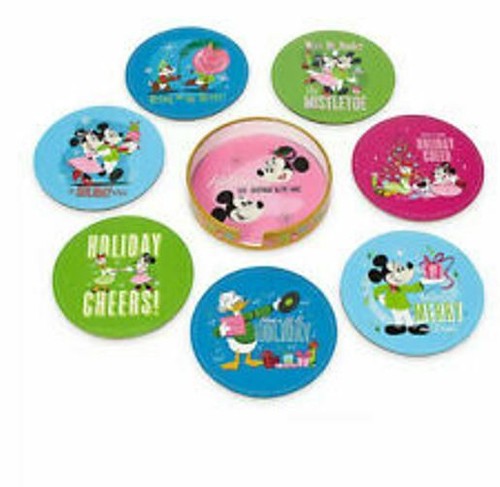 Disney Parks Mickey and Friends 2019 Holiday Coaster Set - (8 Coasters ...