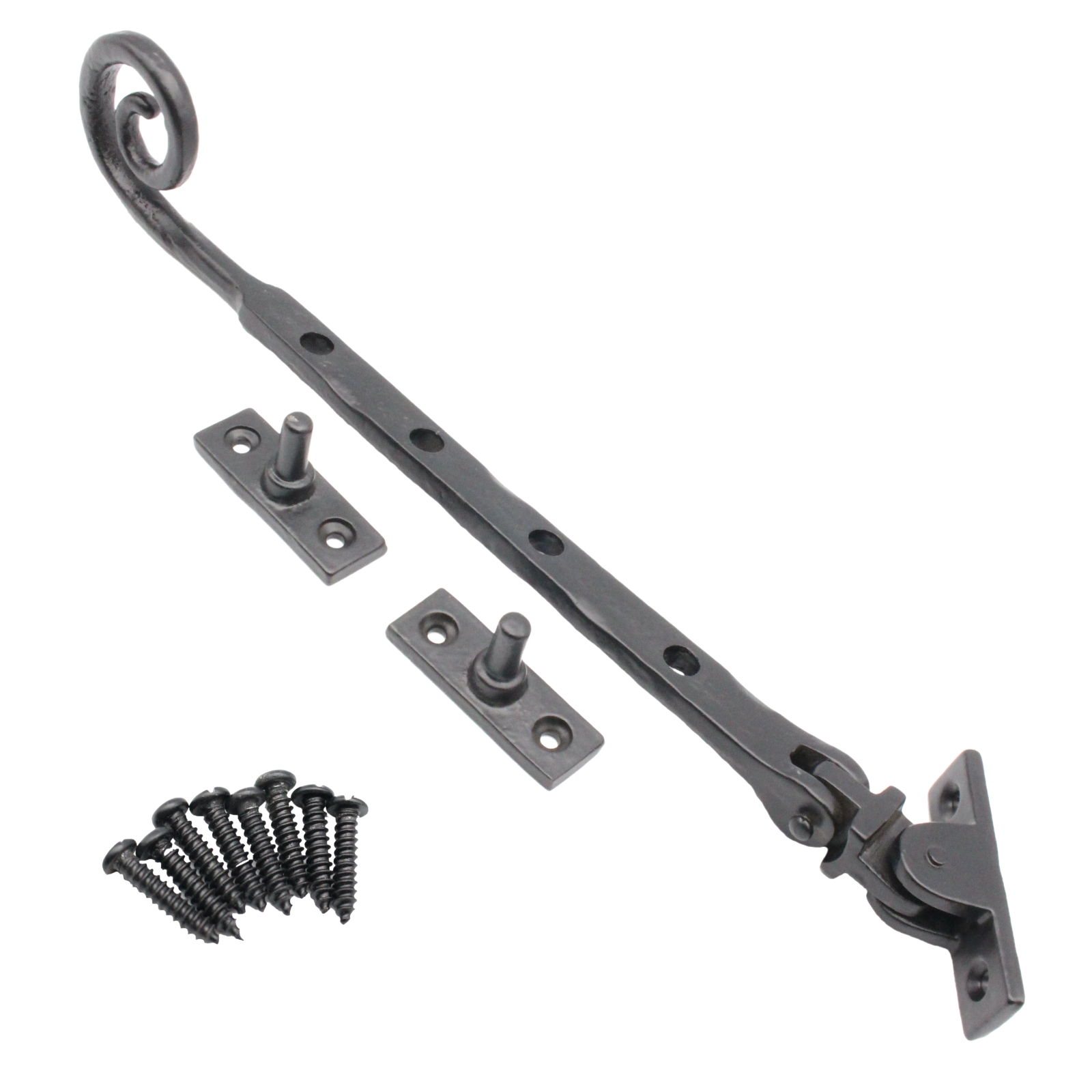 Black Cast Iron Curly Tail Casement Window Fittings Fastener Handle ...