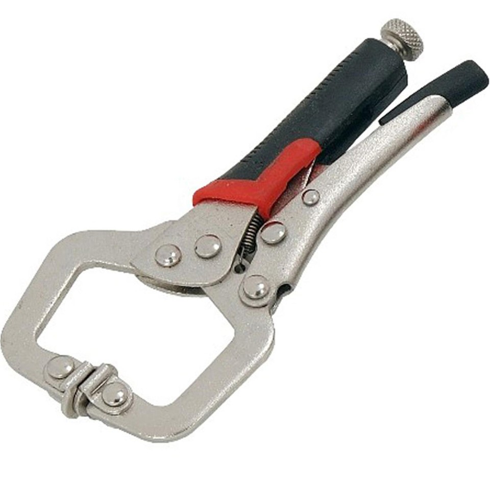 Mini Locking Pliers Set Soft Grip Handles Curved Jaw / Long Nose / C ...