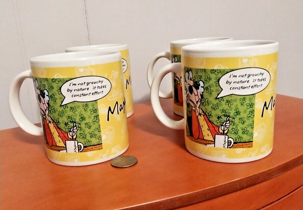 Set of 4 Maxine Coffee Mug Cup Not Grouchy By Nature & Breakfast in Bed ...